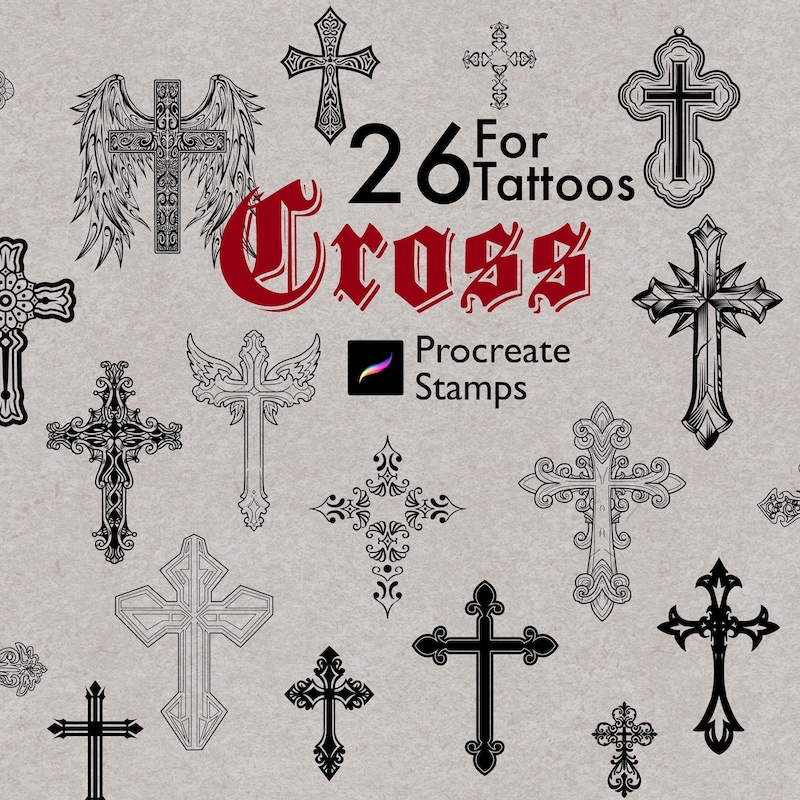 Cross Tattoo Stencils - Etsy