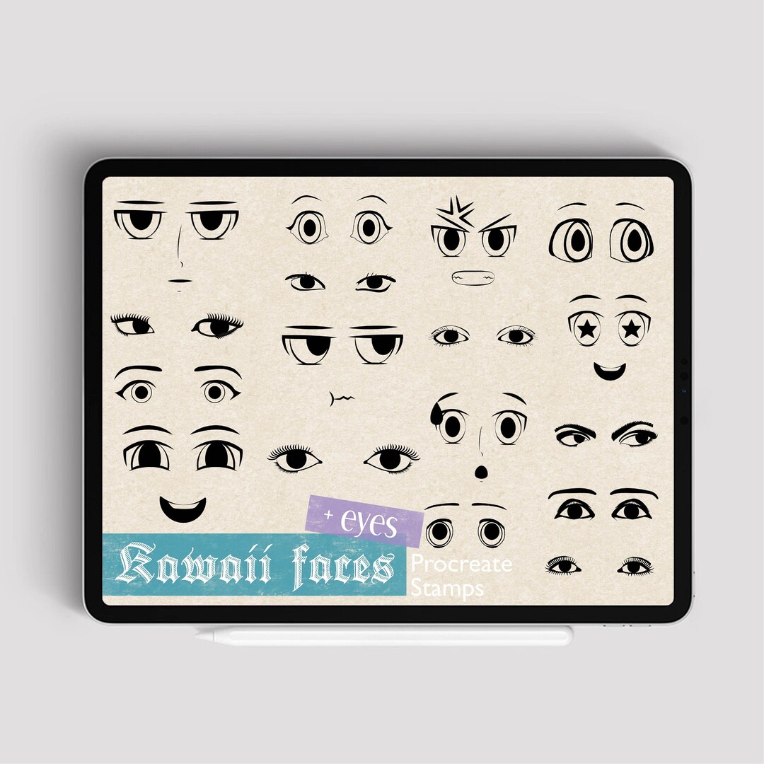 Procreate Kawaii Face Stamp Procreate Kawaii Maker Guides Procreate ...