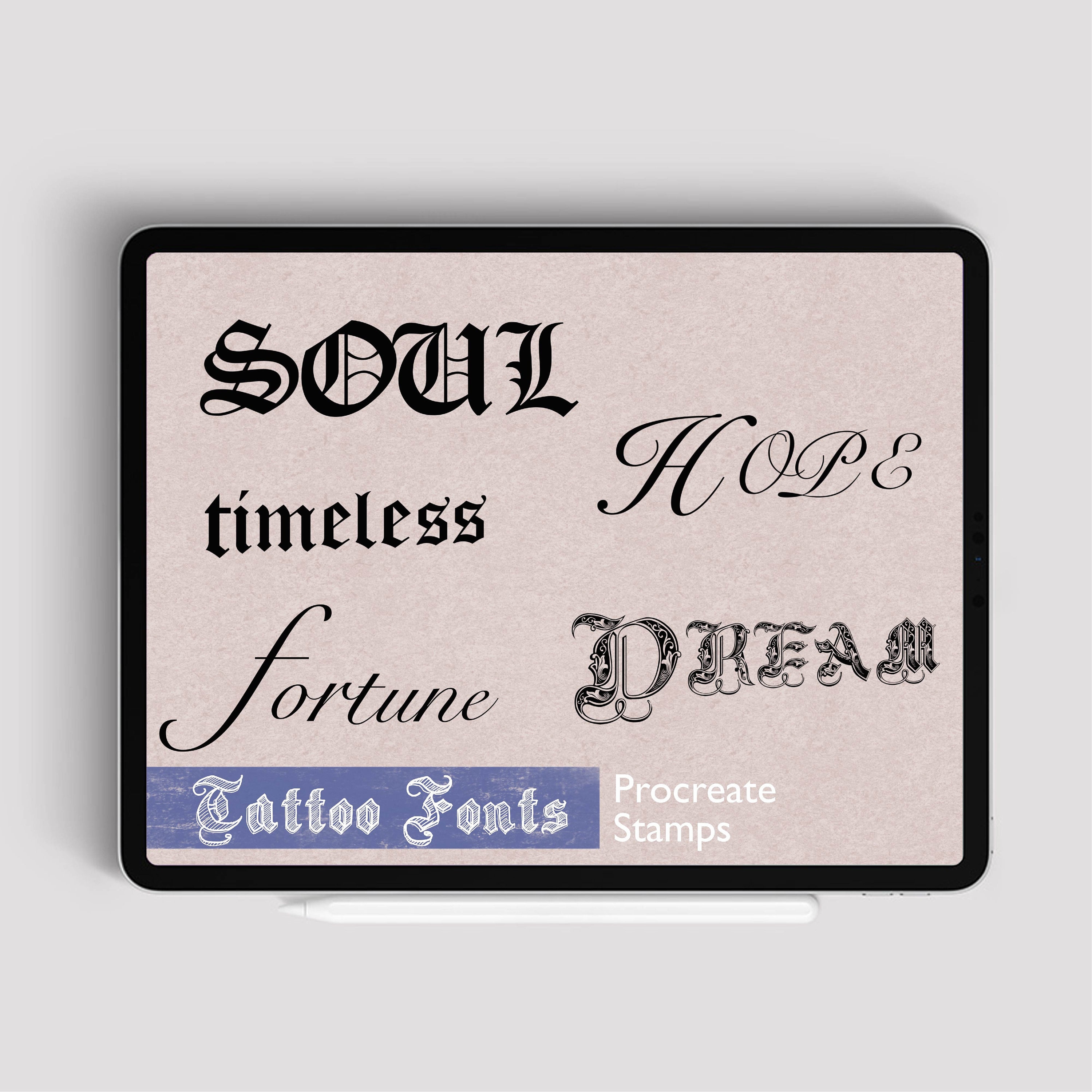 Procreate Tattoo Fonts Stamps Tattoo Font Brushes Graffiti - Etsy