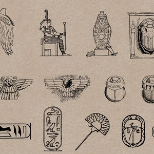 90 Procreate Egyptian Stamps, Ancient Egypt Stamp, Egyptian Myth Legand ...