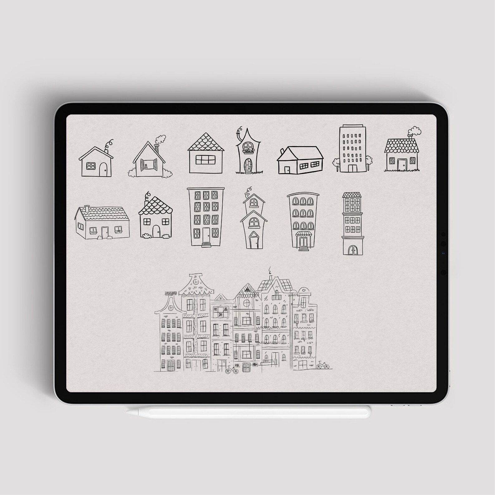 House Procreate Stamps: City Build, Architecture (digital Download) - Etsy