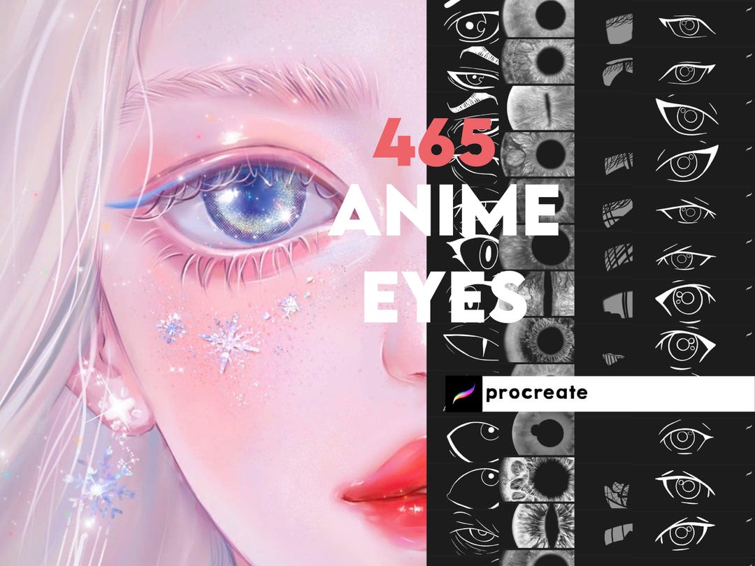 Procreate Anime Eyes Stamp Procreate Anime Guides Procreate Portrait ...