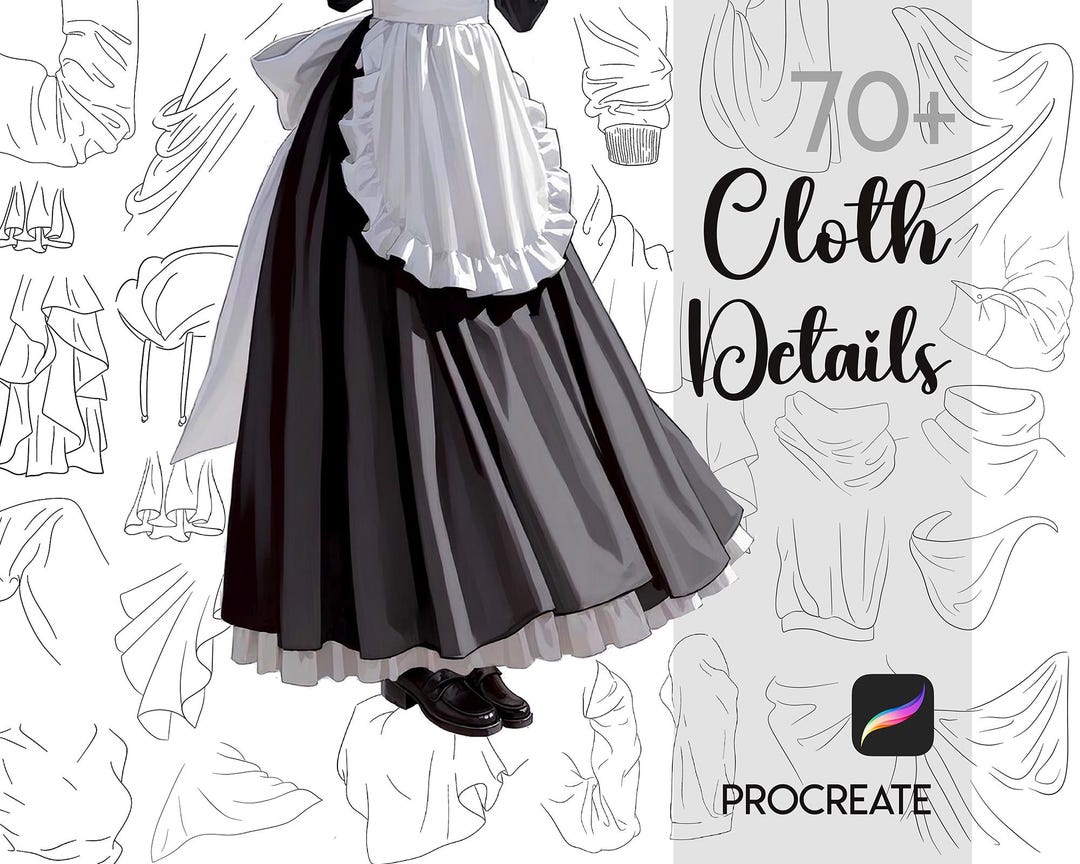 Procreate Clothes Fold Stamps Procreate Anime Cloth Detail Procreate ...
