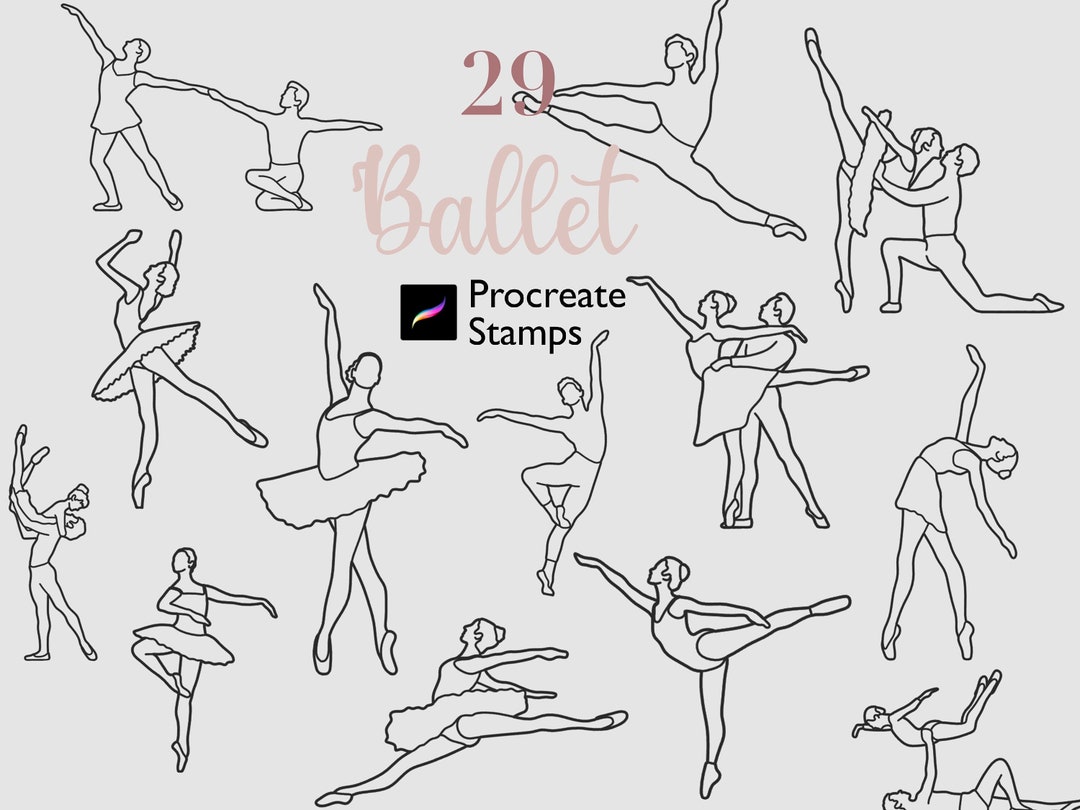 Procreate Ballet Stamp Procreate Ballerina Poses Stamps Procreate ...
