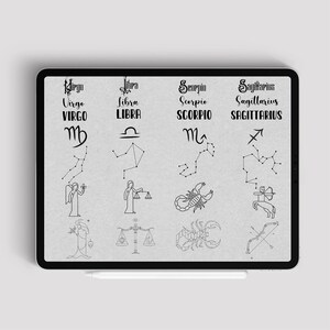 100 Procreate Zodiac Stamps Astrology Brushes Horoscope Stamp ...