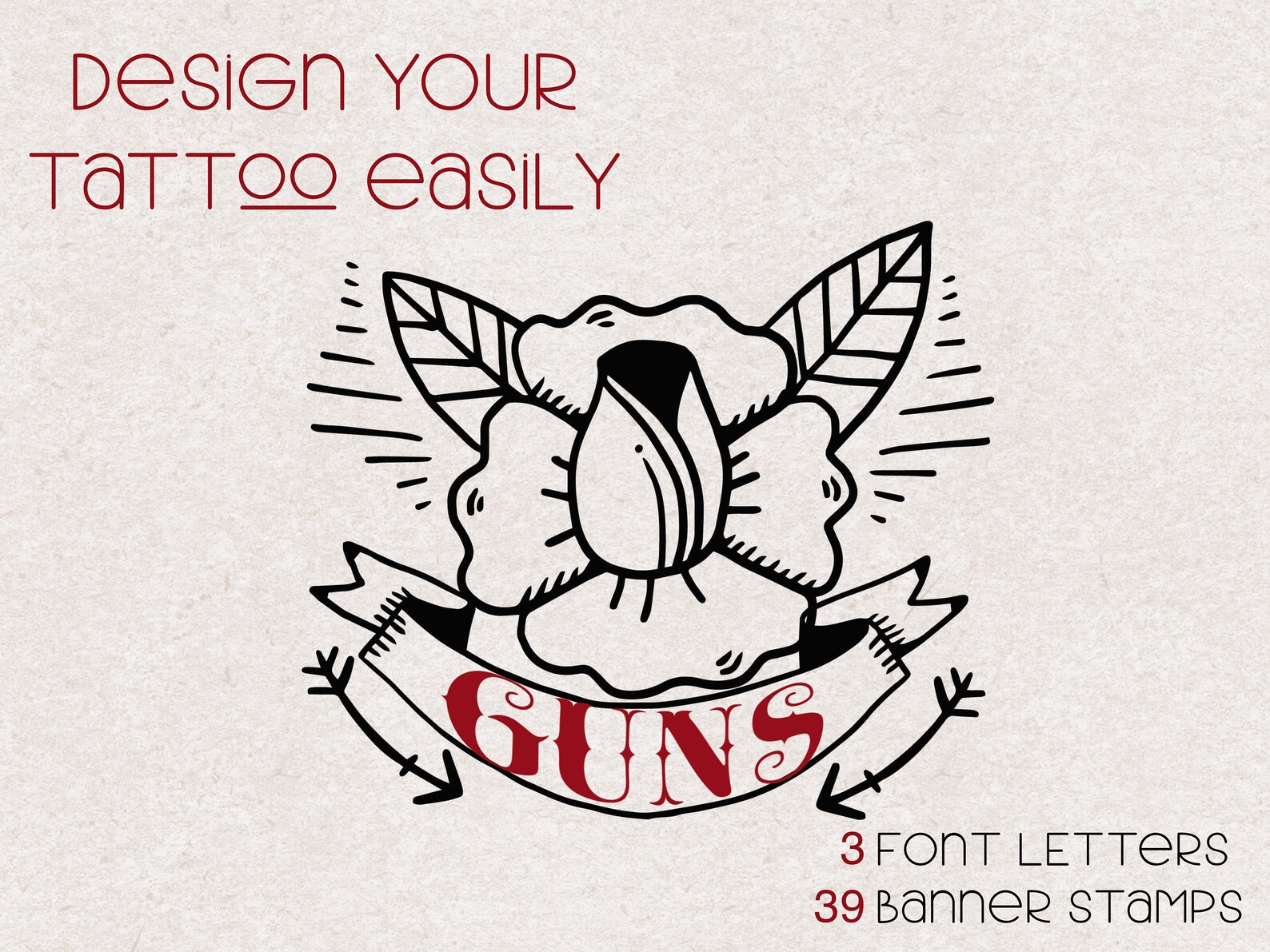 Procreate Old School Banner Stamps Procreate Tattoo Stamps - Etsy