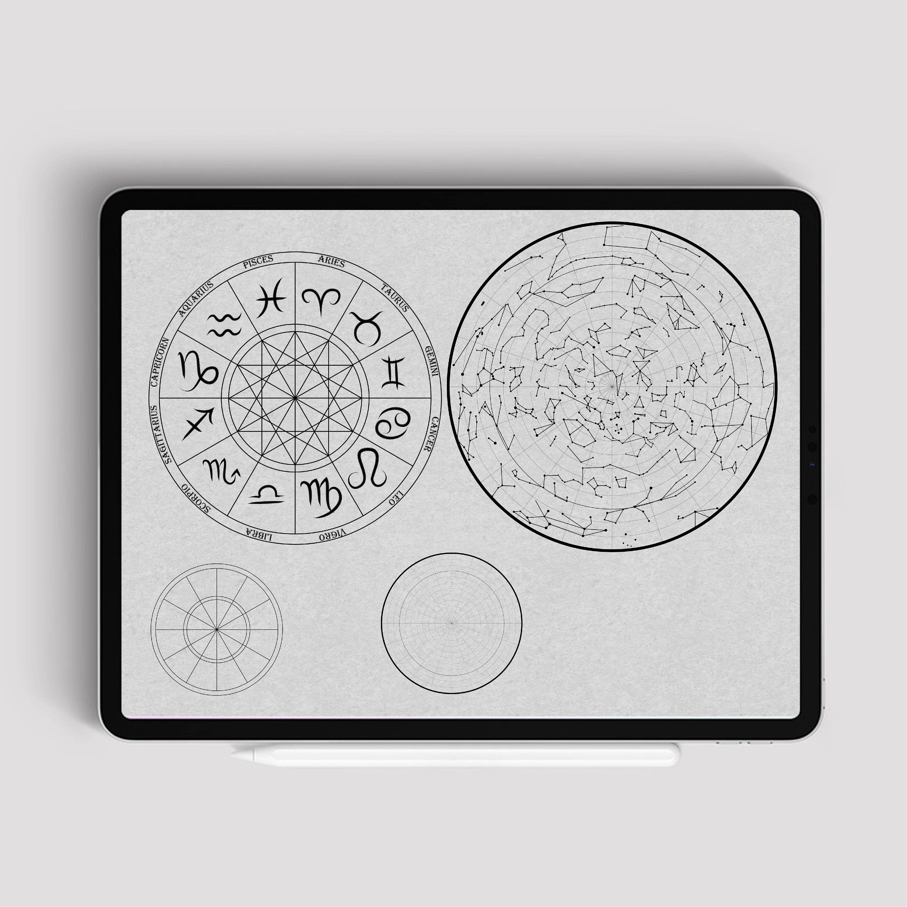 100 Procreate Zodiac Stamps Astrology Brushes Horoscope Stamp - Etsy
