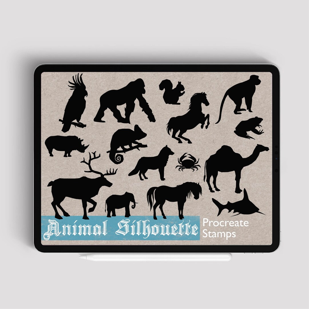 Procreate Animal Silhouette Stamp Procreate Animals Stamps Procreate ...