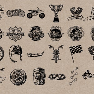 71 Procreate Motor Club Stamps: Biker Tattoo Brushes (digital Download ...