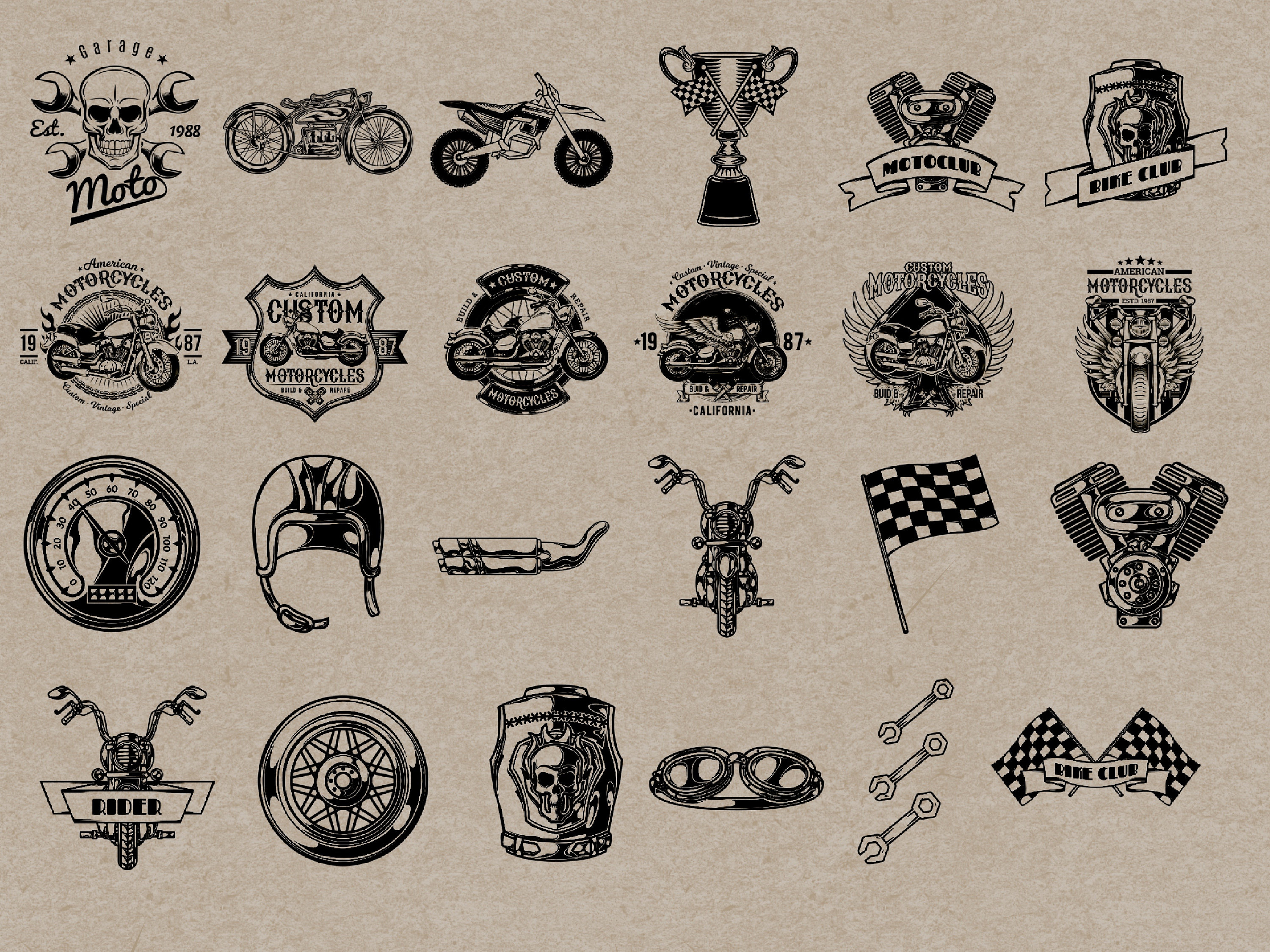 71 Procreate Motor Club Stamps Biker Gangs Tattoo Stamp - Etsy