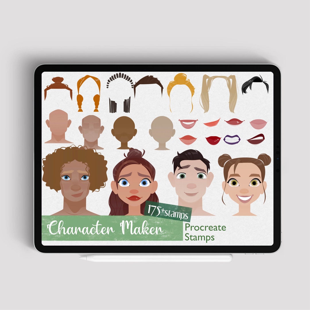 175+ Procreate Character Maker Stamps Brush Cartoon Character Creator ...