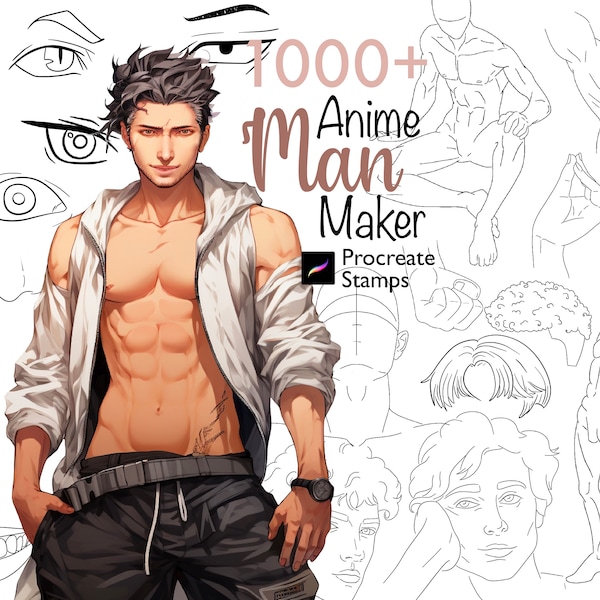 Hairstyles Male Anime - Etsy