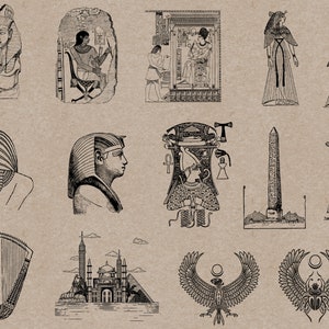 90 Procreate Egyptian Stamps, Ancient Egypt Stamp, Egyptian Myth Legand ...