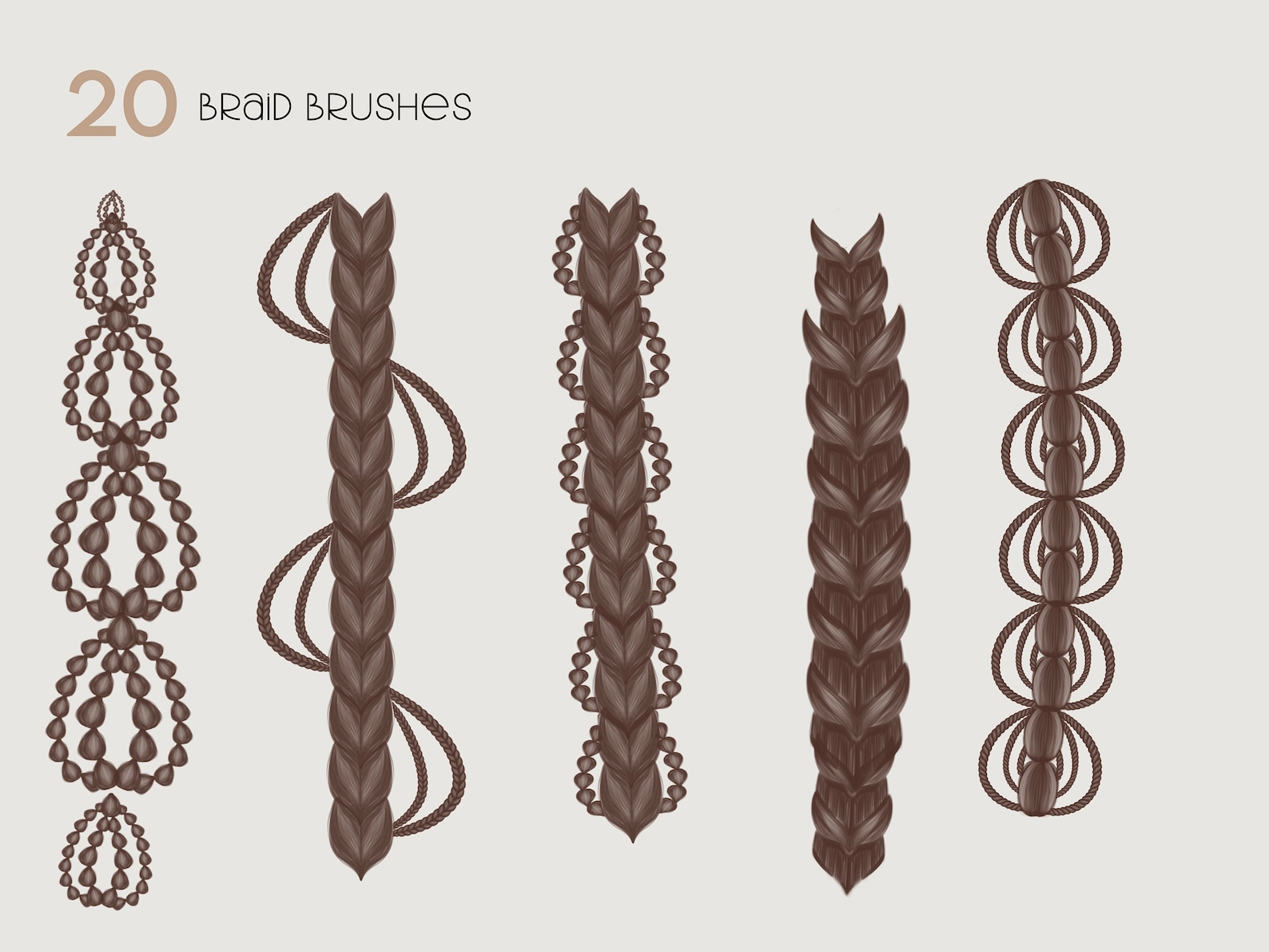 Procreate Afro Hairs : Braid Brushes Anime Curly Hair Manga Portrait ...