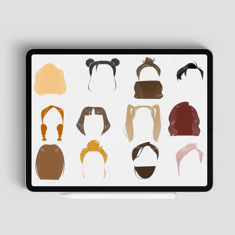 175 Procreate Character Maker Stamps Brush Cartoon Character - Etsy