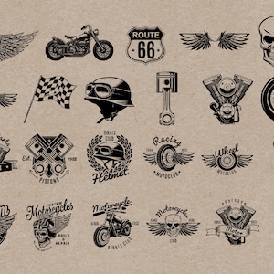 71 Procreate Motor Club Stamps: Biker Tattoo Brushes (digital Download ...