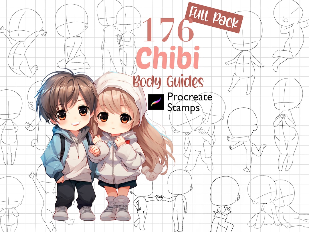 Procreate Chibi Stamps Procreate Chibi Body Guides Procreate Chibi Base ...