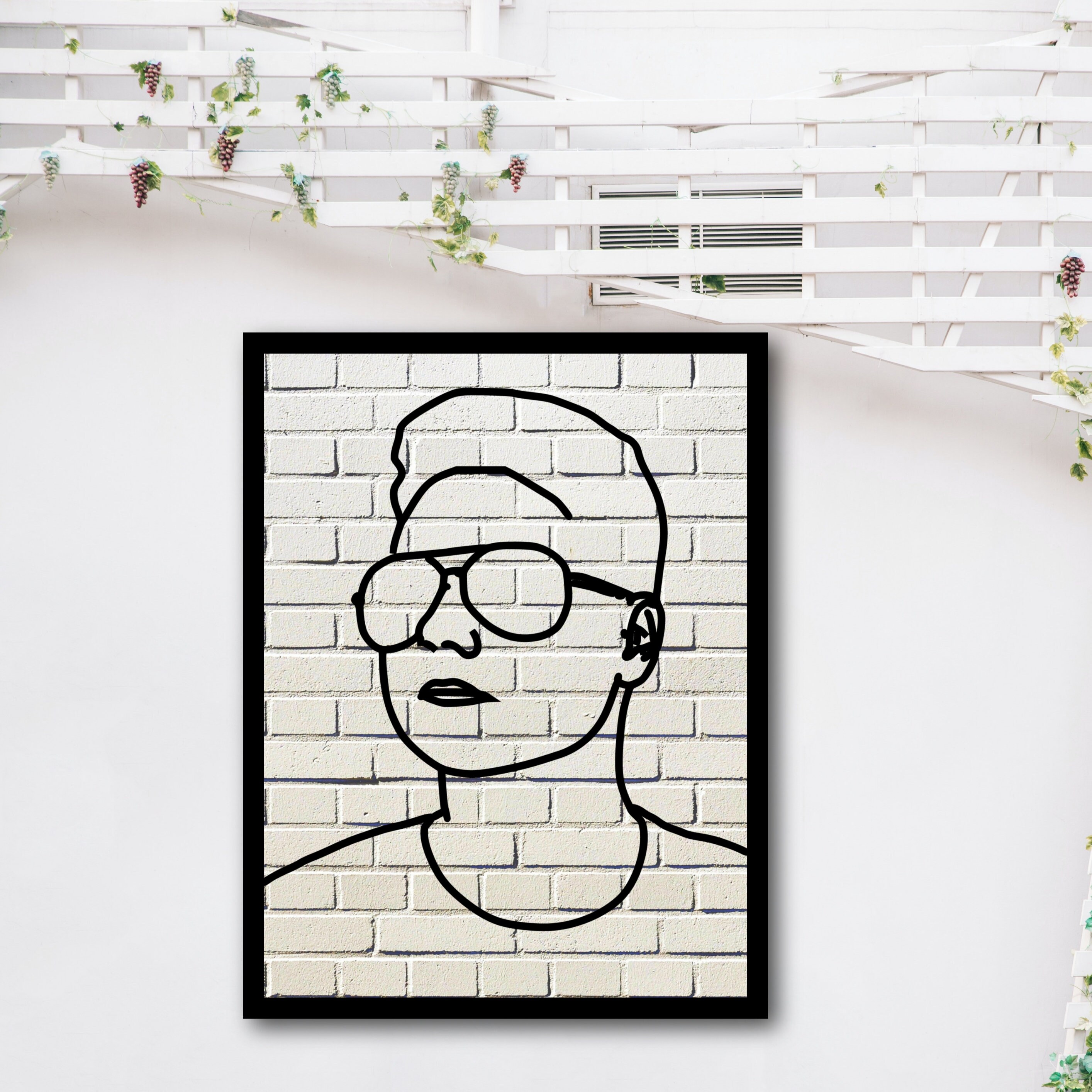 Portrait by photo Contour portrait Digital Art Birthday | Etsy