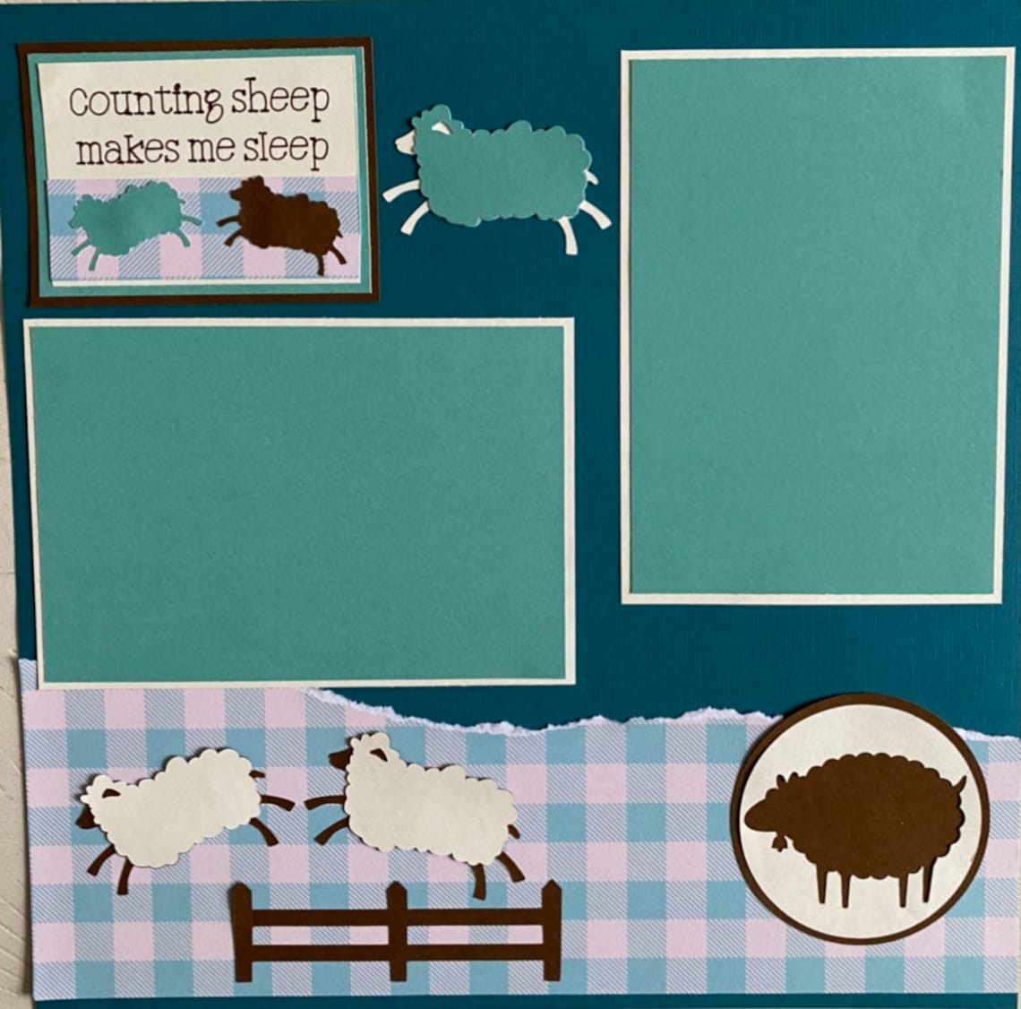 COUNTING SHEEP 2 Premade Scrapbook Pages Paper Piecing by Deb Not ...