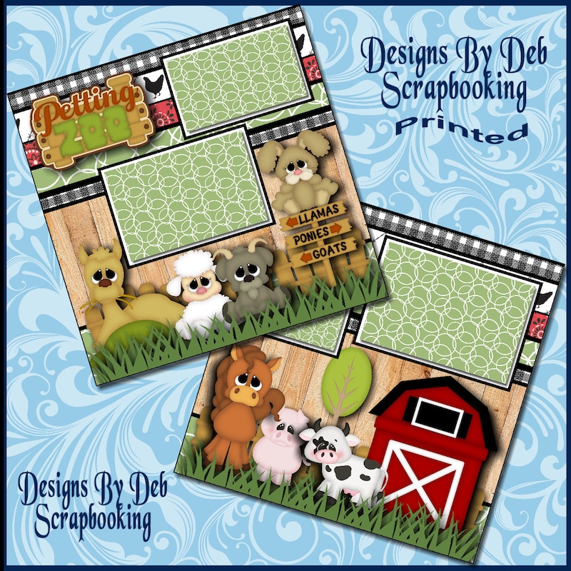 Premade Scrapbook Pages Zoo - Etsy