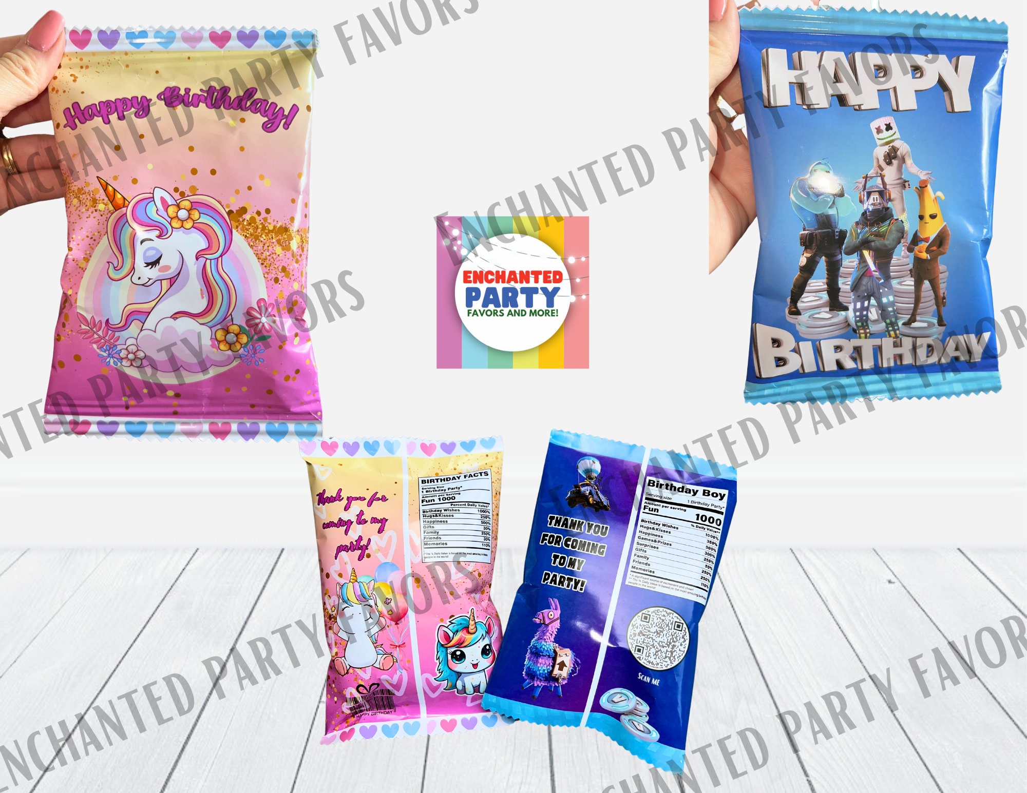 Custom Chip Bag, Printed Labels, Personalized Chip Bags, Custom Party ...