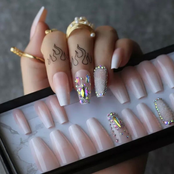Coffin Shaped Nails - Etsy