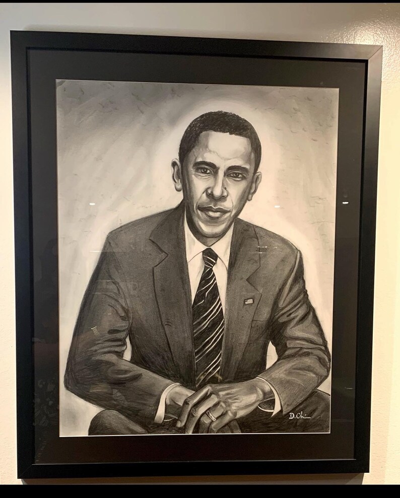President Barack Obama. Black and White Edition - Etsy