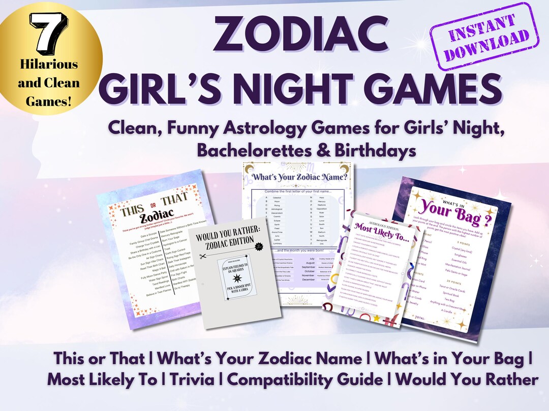 Zodiac Party Games: Astrology Bachelorette, Birthday Sleepover ...
