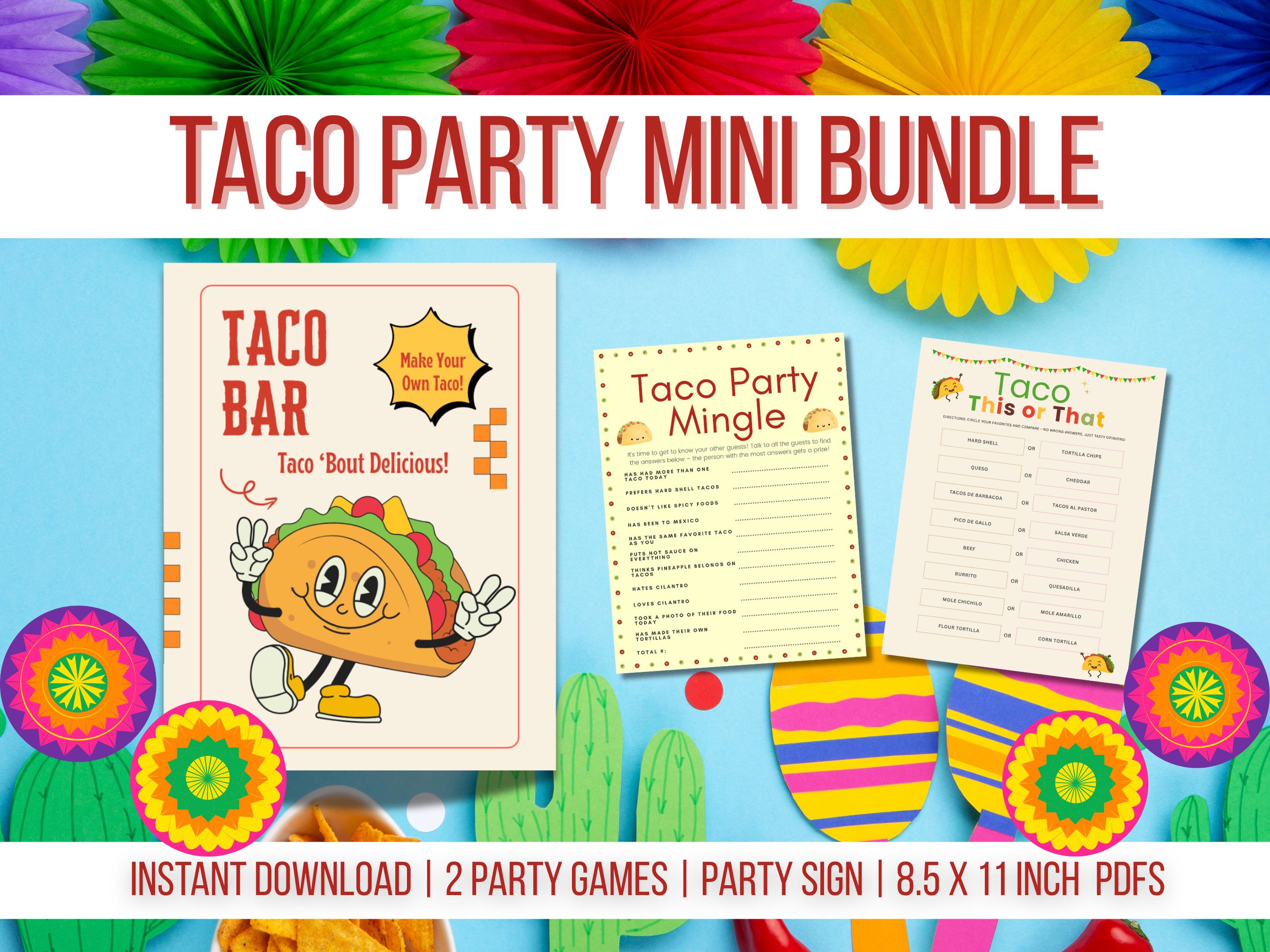 Taco Party Printable Bundle: Games & Sign (digital Download) - Etsy