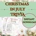 Christmas in July Trivia Game - Fun Family Reunion Activity | Office ...