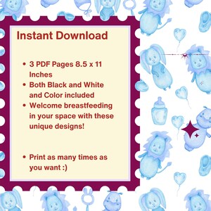 Breastfeeding Support Posters - Bundle of 3 Printable PDF for Public ...
