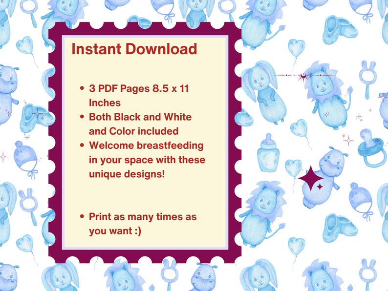 Breastfeeding Support Posters - Bundle of 3 Printable PDF for Public ...
