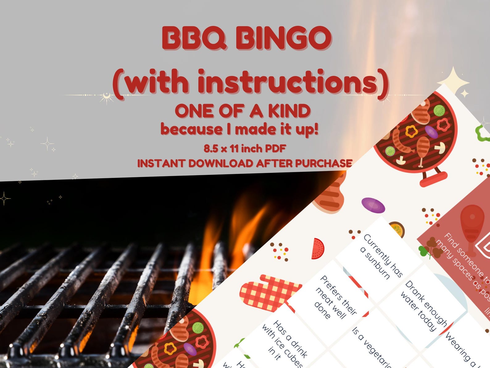 BBQ Party Game Bundle – Funny Printable Games for Summer Bbqs, Reunions ...