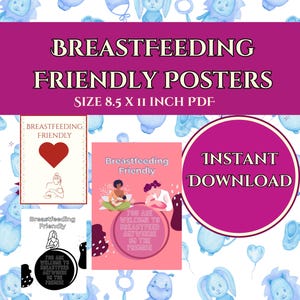Breastfeeding Support Posters - Bundle of 3 Printable PDF for Public ...