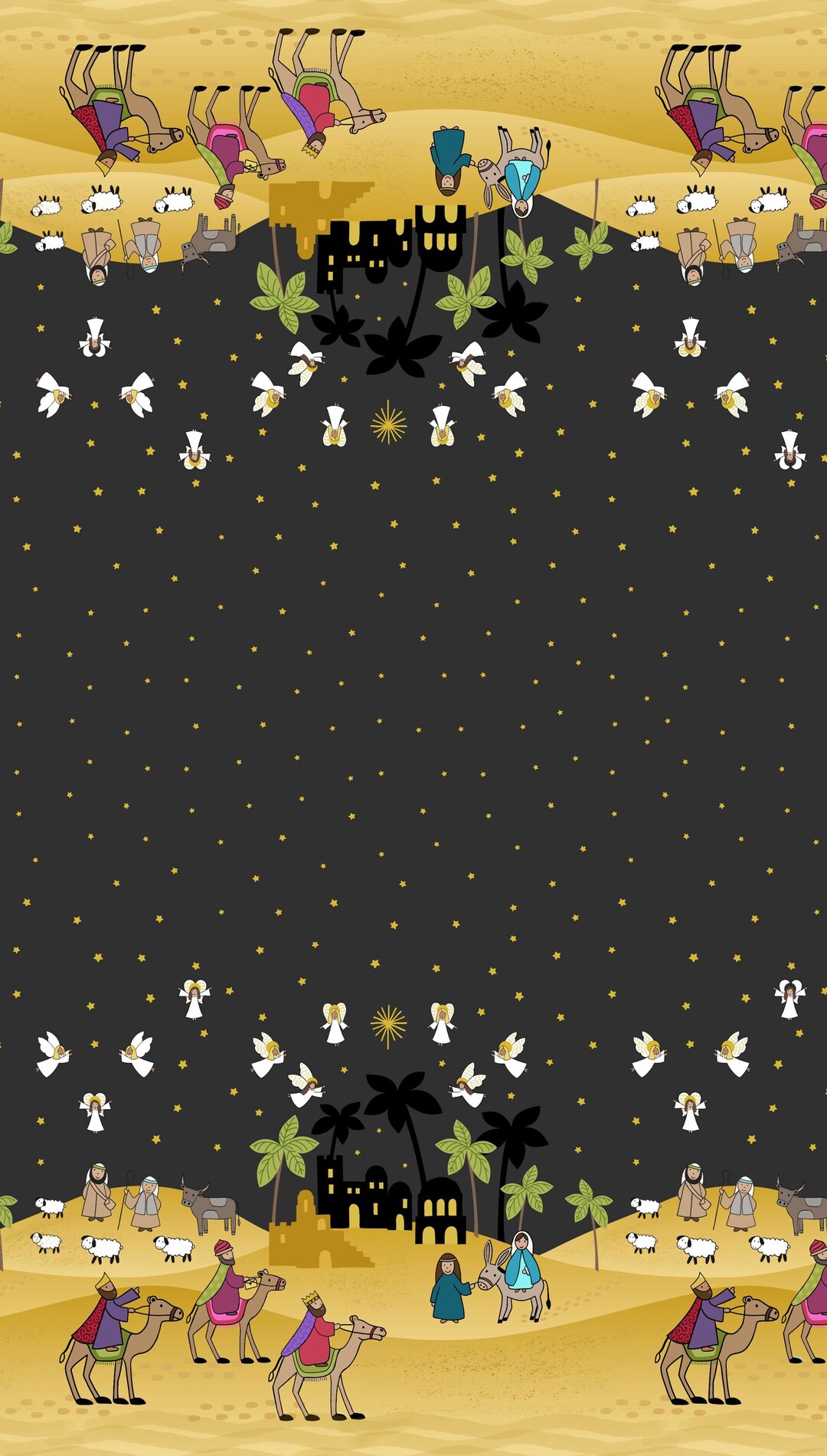 Away in a Manger Double Edge Border From Lewis and Irene, Perfect for ...
