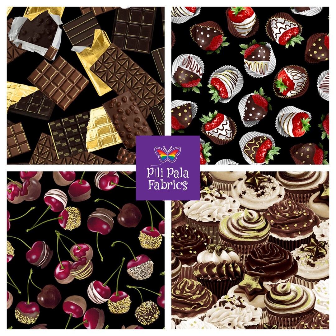 Chocolicious 100% Cotton Benartex Chocolate Fabrics for Quilting ...
