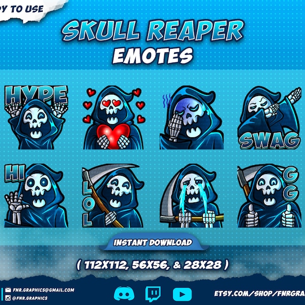 Reaper Scythe Emotes - Etsy