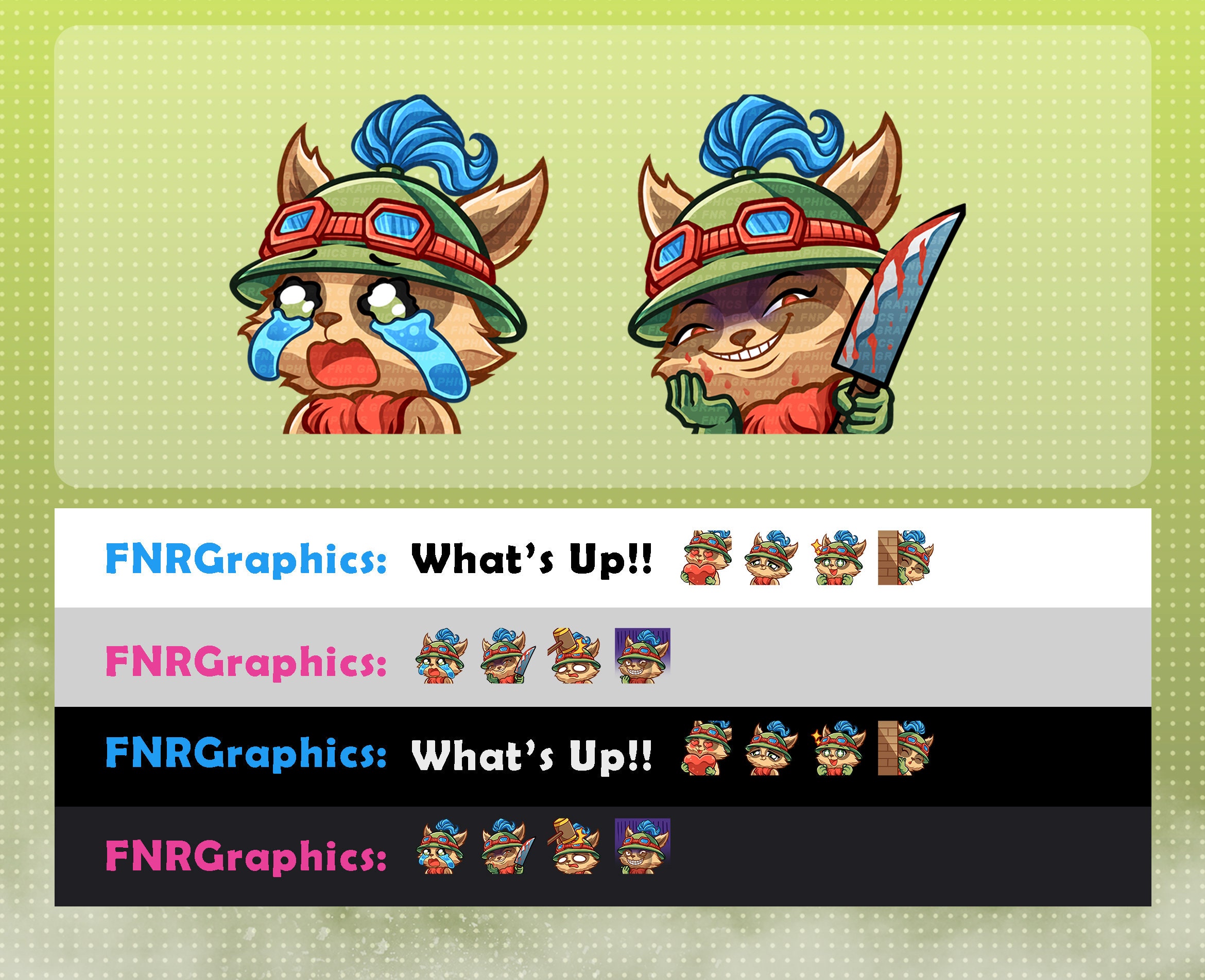 8 X Teemo Twitch Emotes LOL Discord Twitch Emotes League Twitch Emotes ...