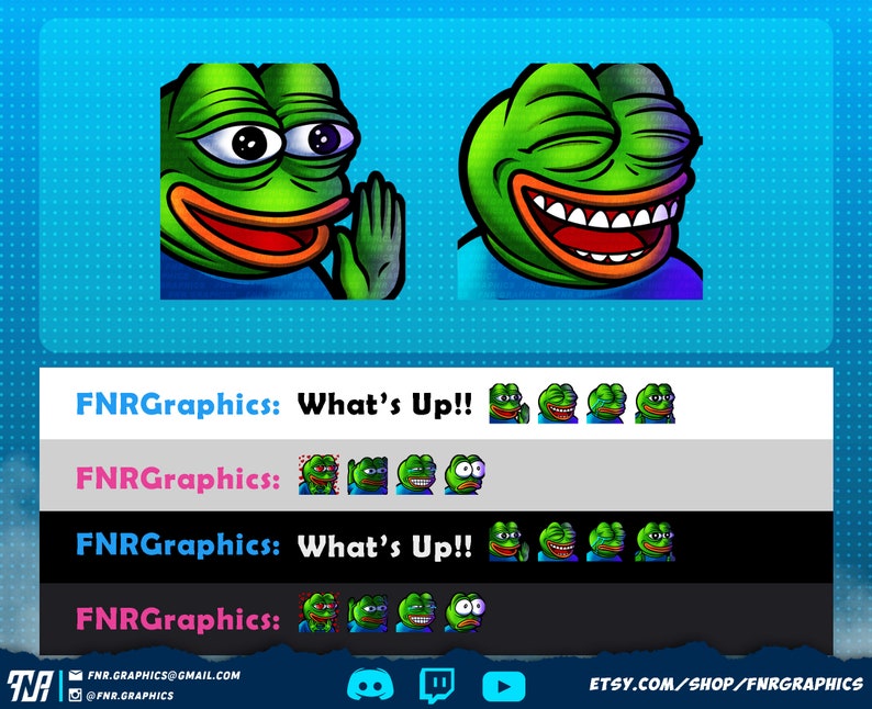8x Pepe the Frog Meme Twitch Emotes Pack 2 Monkaw Pepe Meme - Etsy ...