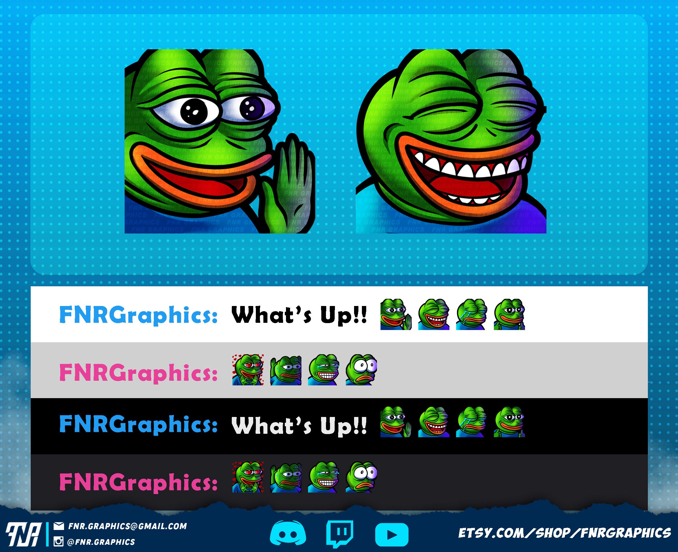 8x Pepe the Frog Meme Twitch Emotes Pack #2 - Monkaw Pepe Meme Discord ...