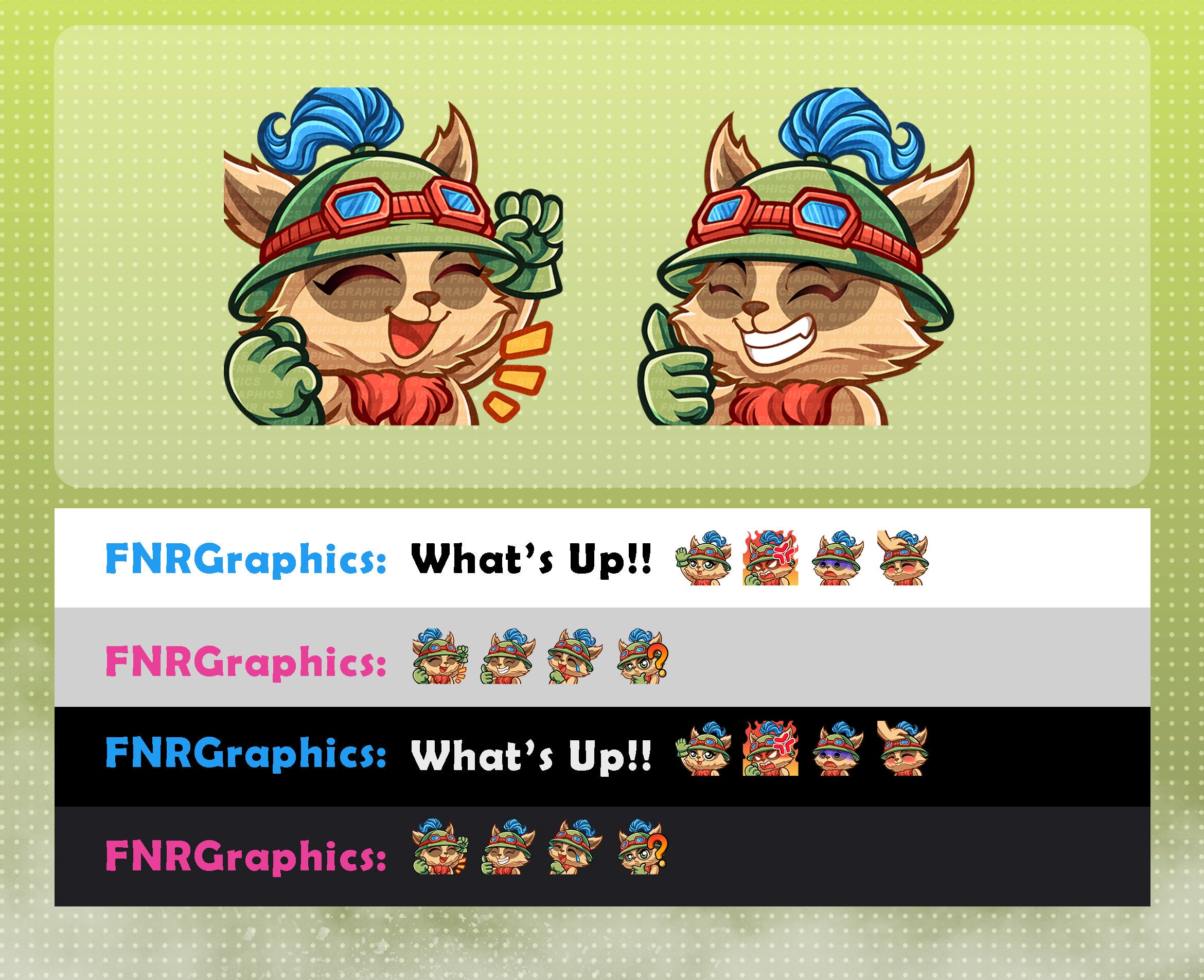 8 X Teemo Twitch Emotes - LOL Discord Twitch Emotes – League Twitch ...