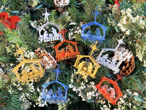 Nativity Set 8 Pack Manger Christmas Ornament Christian - Etsy