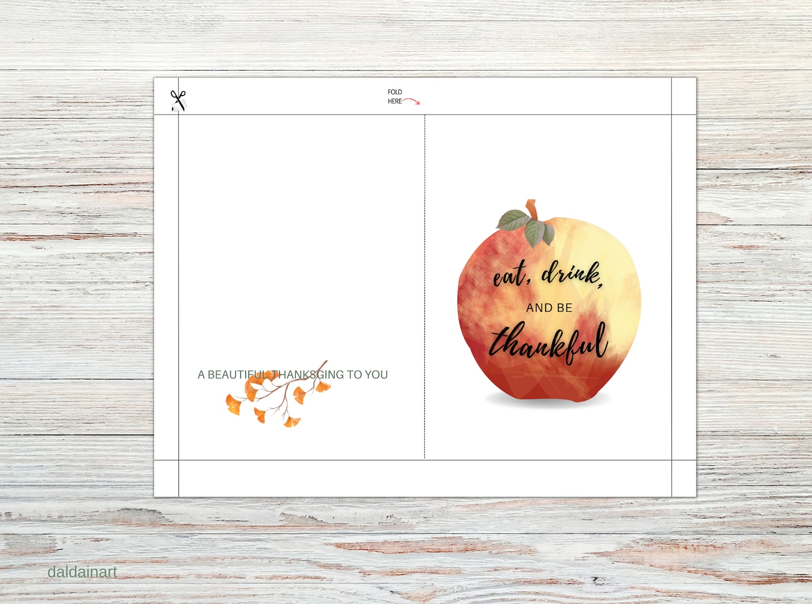Thanksgiving Greeting Card PRINTABLE Thankful Thanksgiving - Etsy