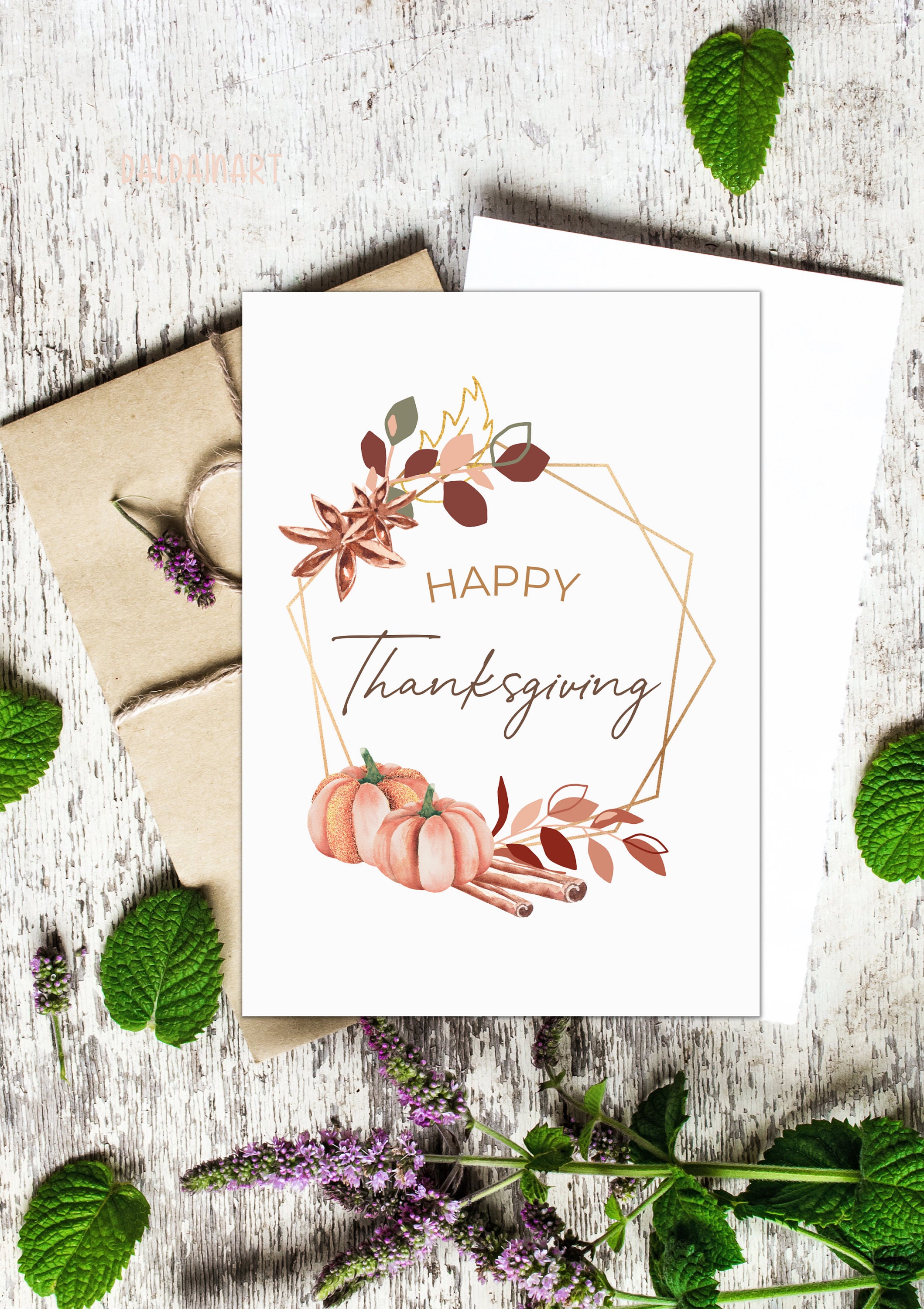 Thanksgiving Greeting Card PRINTABLE Happy Thanksgiving | Etsy