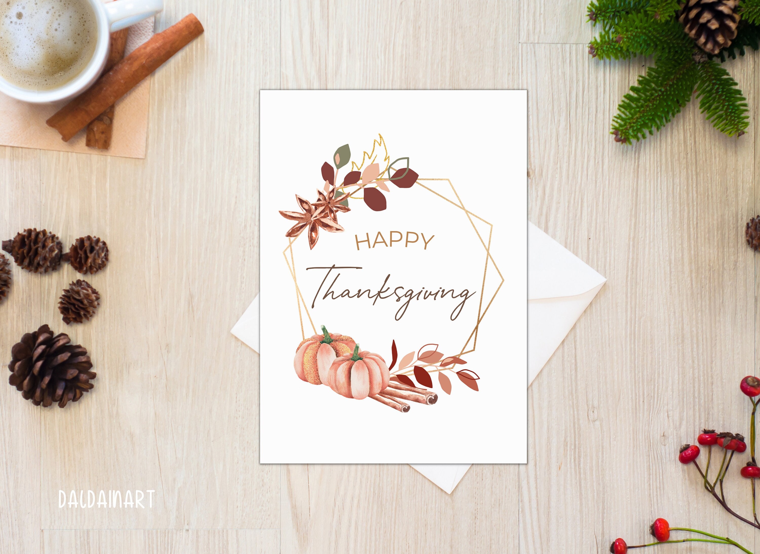 Thanksgiving Greeting Card PRINTABLE Happy Thanksgiving | Etsy