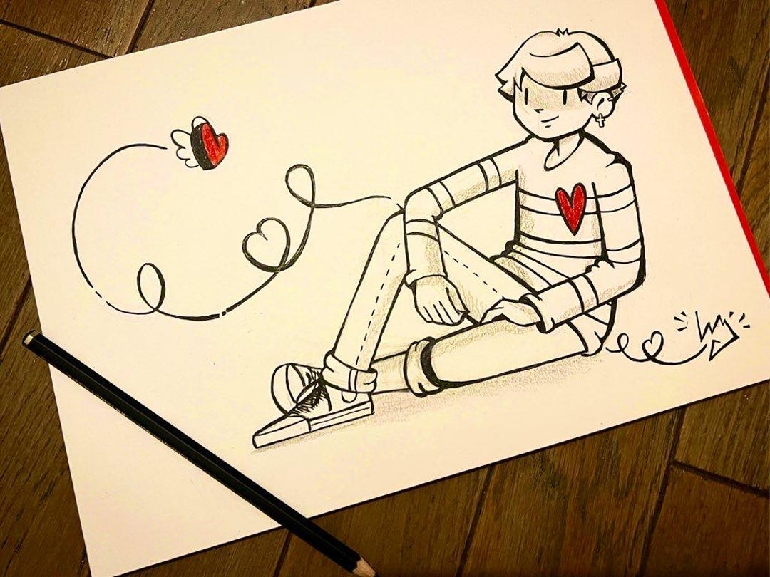 Original A4 Ink and Pencil Drawing papi-art - Etsy