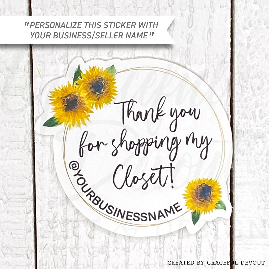 Thank You for Shopping My Closet! - Sticker- 2" (inches)[gd85 ...