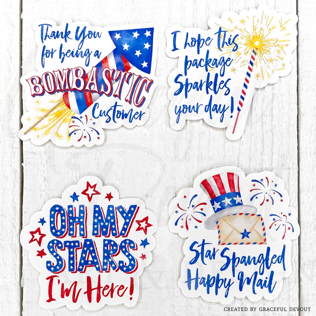 Fourth of July Bombastic Sticker Variety Pack [GD79] Poshmark Stickers ...