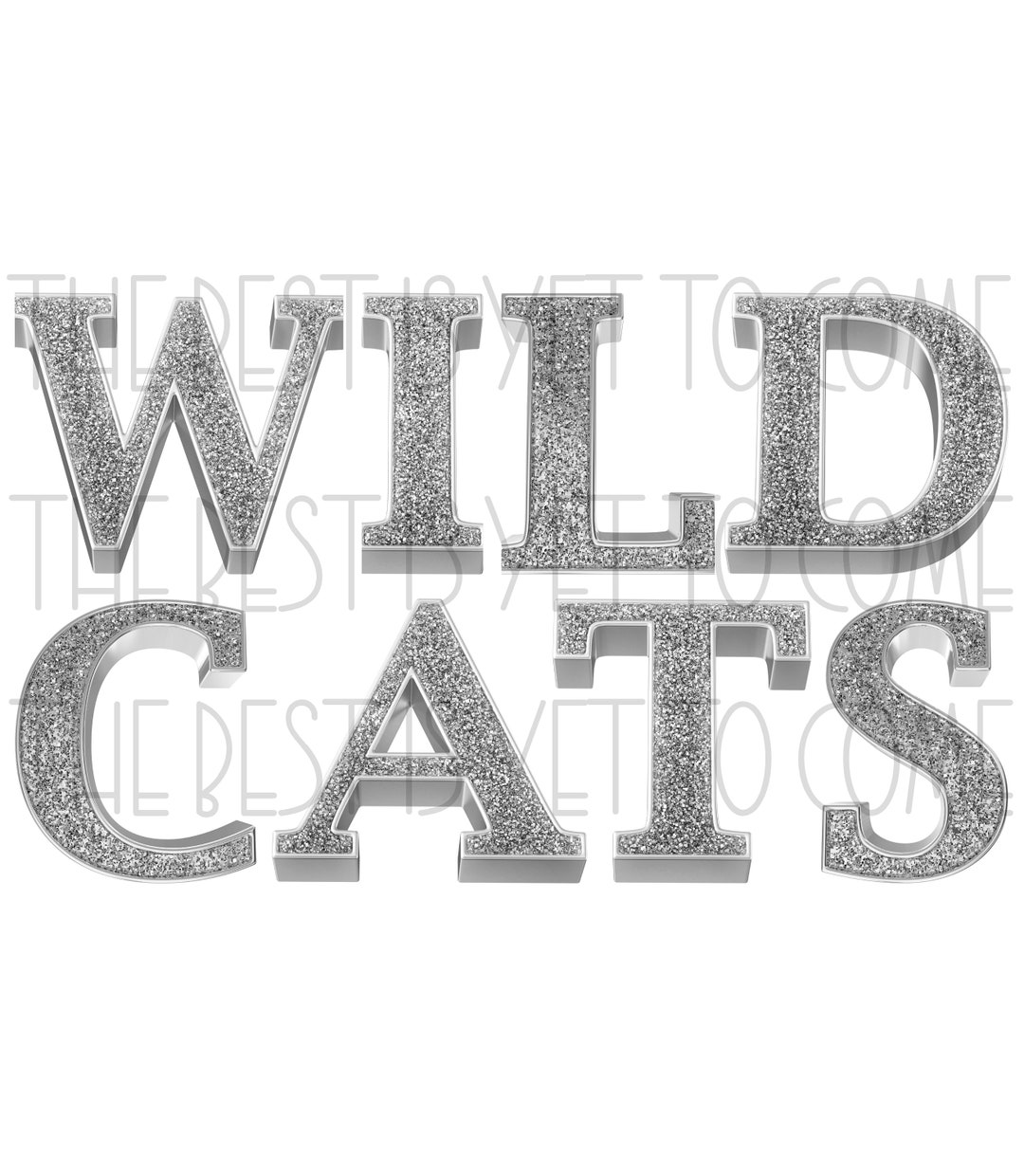 Wildcats silver Letters Digital Download PNG File - Etsy