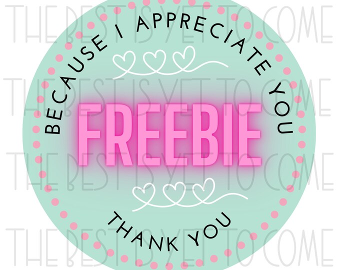 Freebies Sticker Digital Download PNG File - Etsy